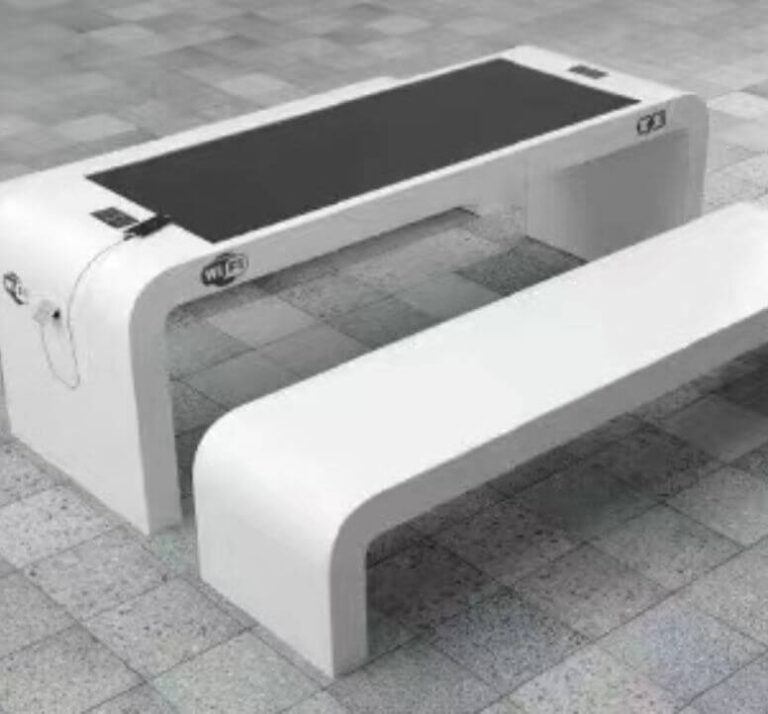 Solar Garden Tables - Eco-Friendly Charging Stations